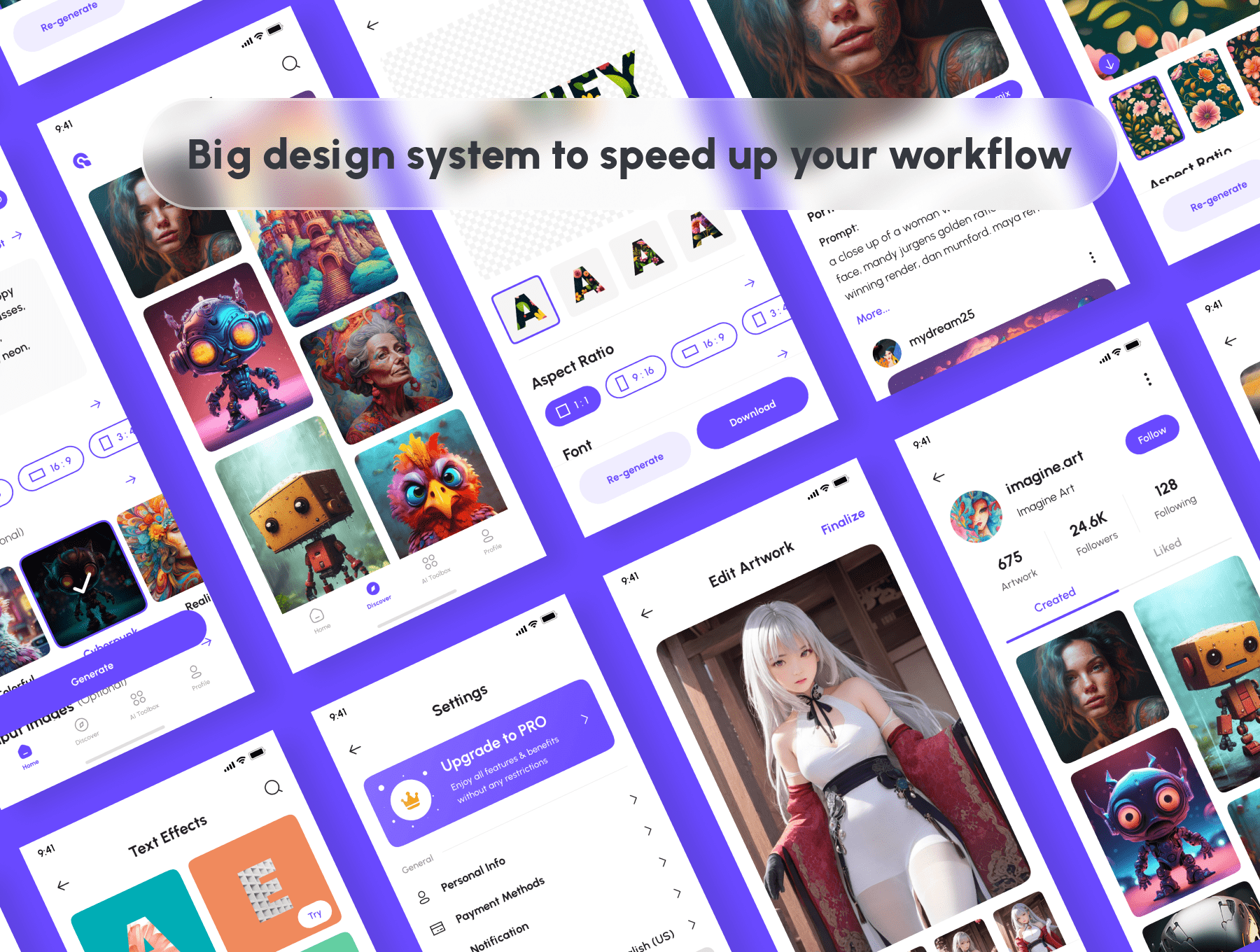 Artify - AI Art Generator App UI Kit by Sobakhul Munir Siroj on Dribbble