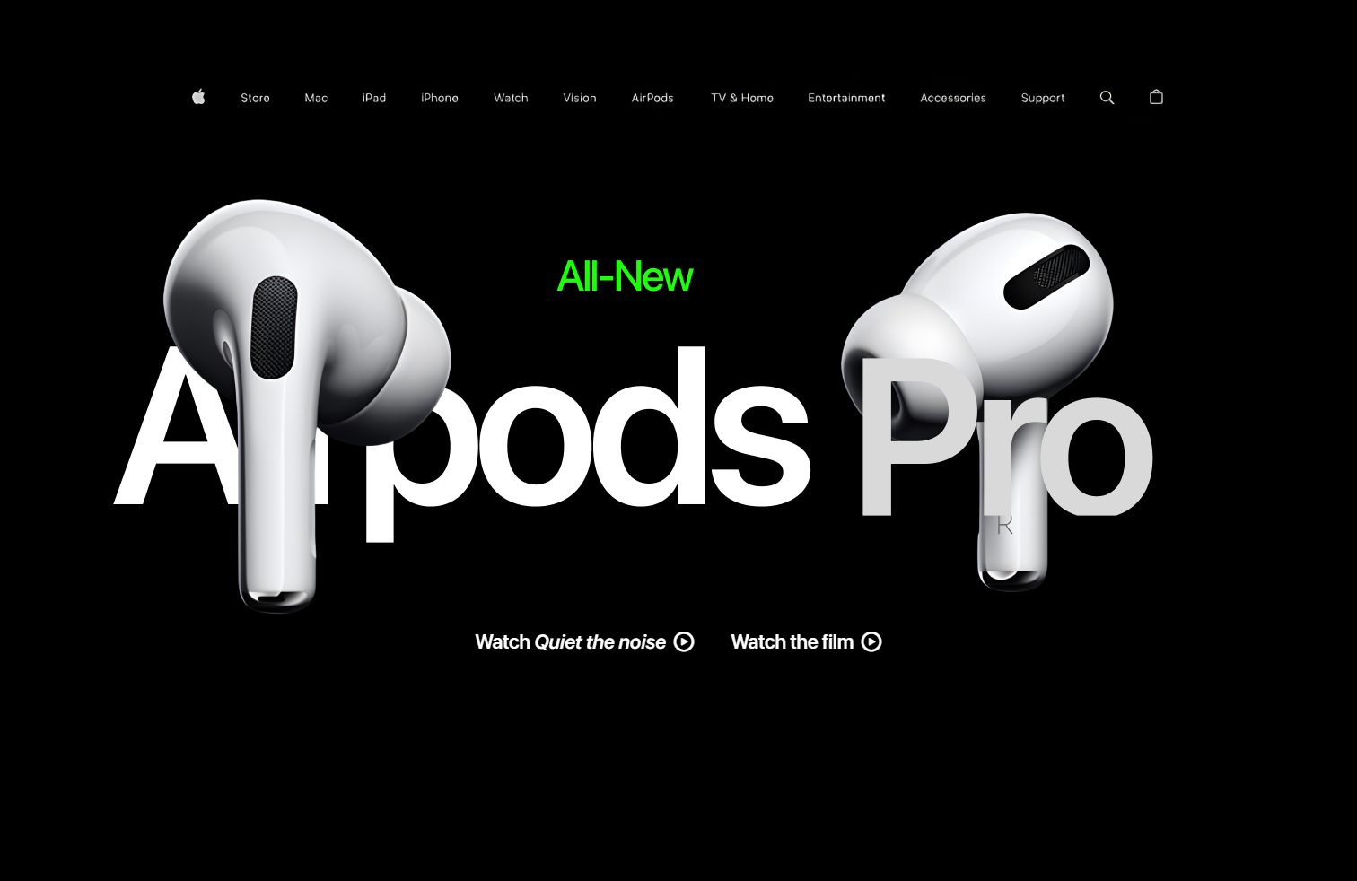 Apple Air Pods Pro and Air Pods Max Landing Page on Figma by Avinash ...