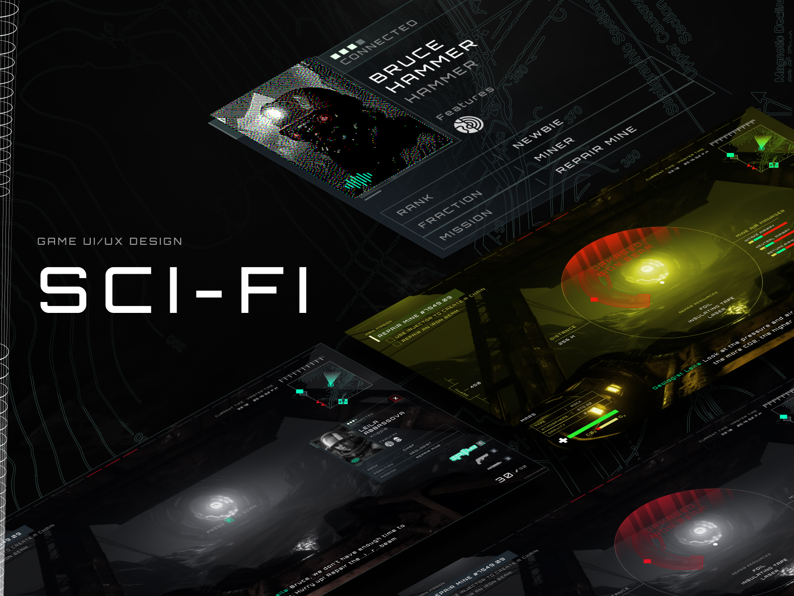 Sci-Fi Game UI by Leila Abbassova on Dribbble Sci-Fi Game UI by Leila Abbassova on Dribbble