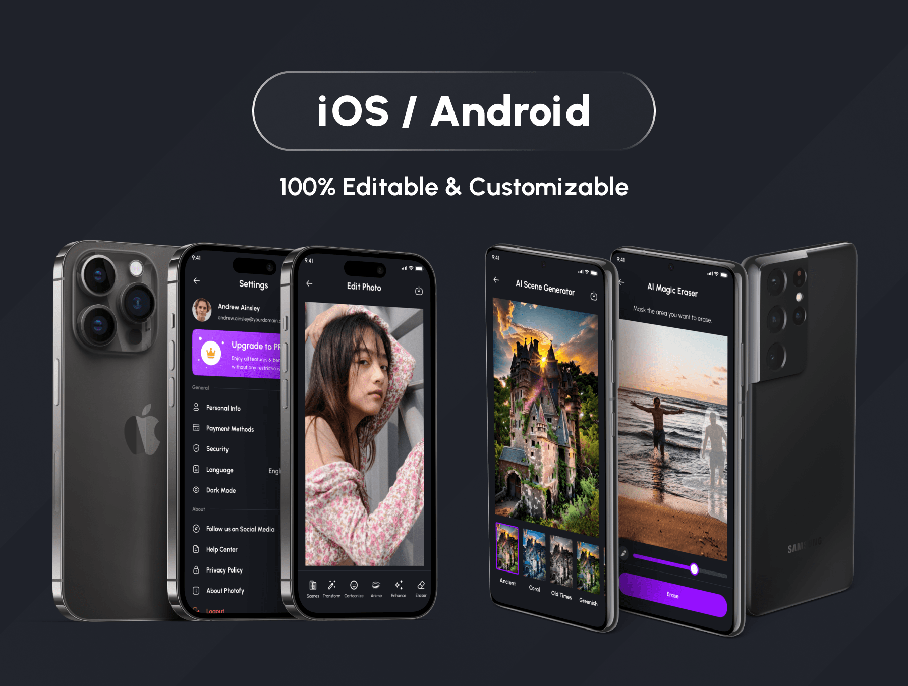 Photofy - AI Photo Editor App UI Kit by Sobakhul Munir Siroj on Dribbble