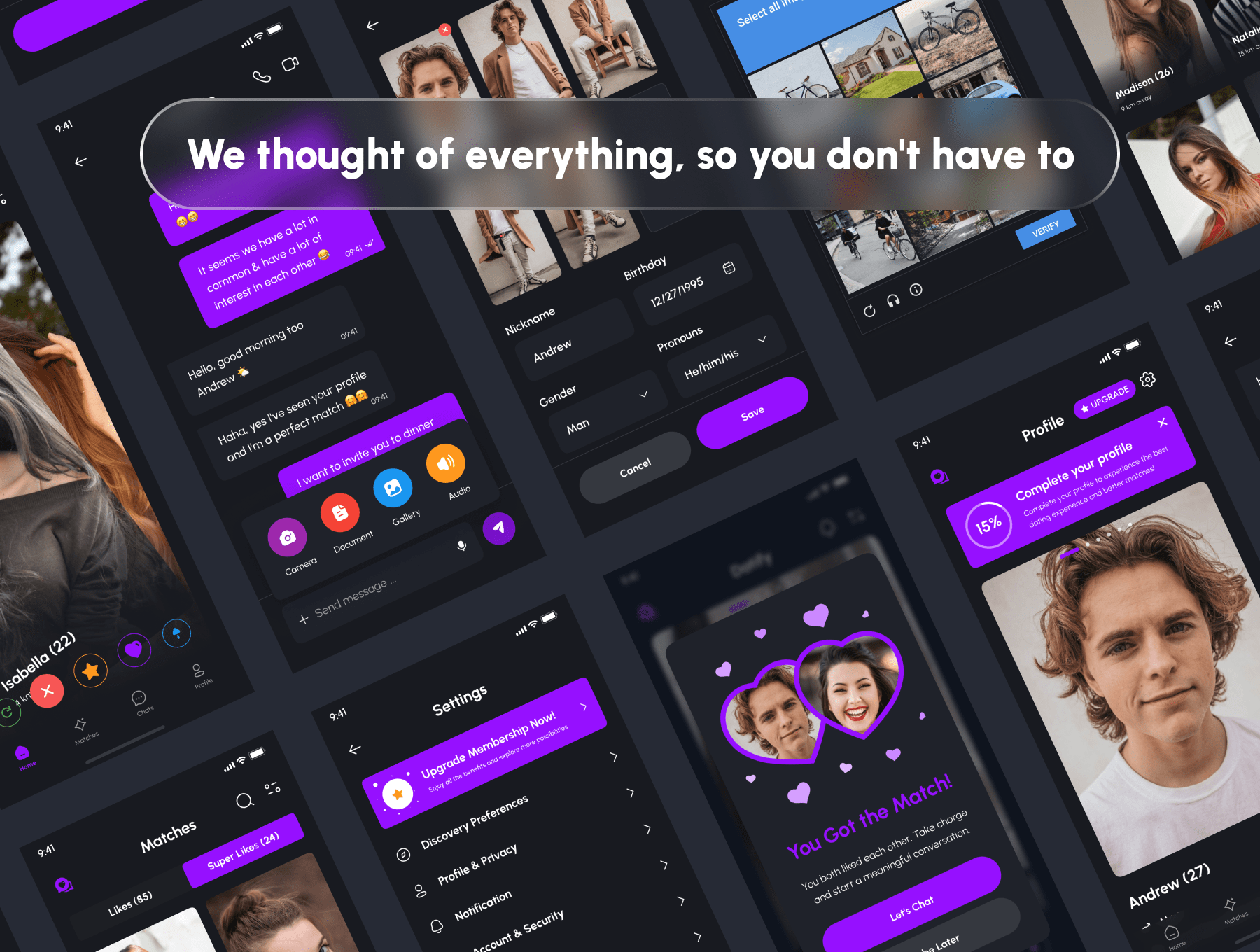 Datify - Dating App UI Kit by Sobakhul Munir Siroj on Dribbble