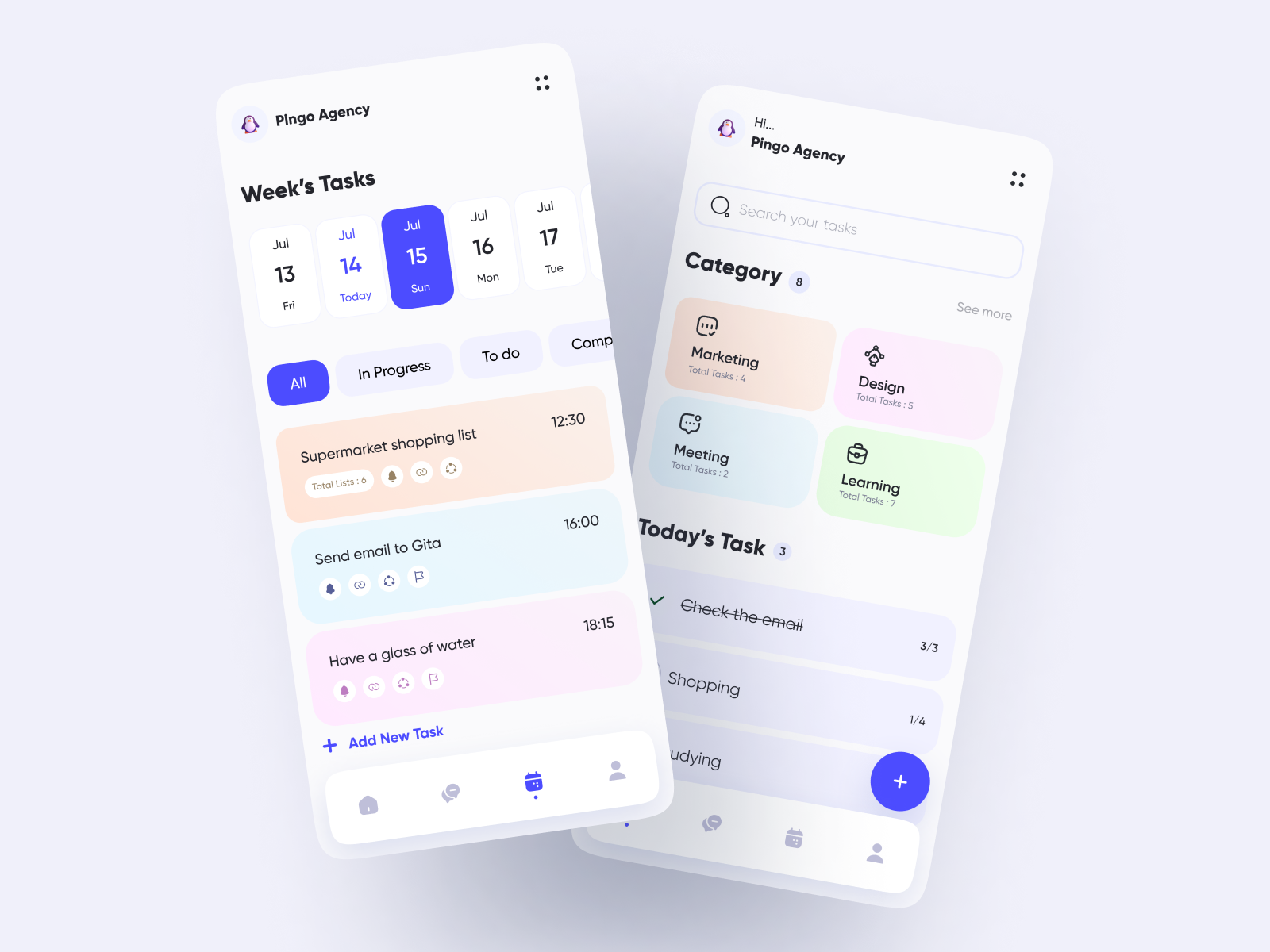 Task Management App by Zeinab Ameri for Fluxio Design on Dribbble
