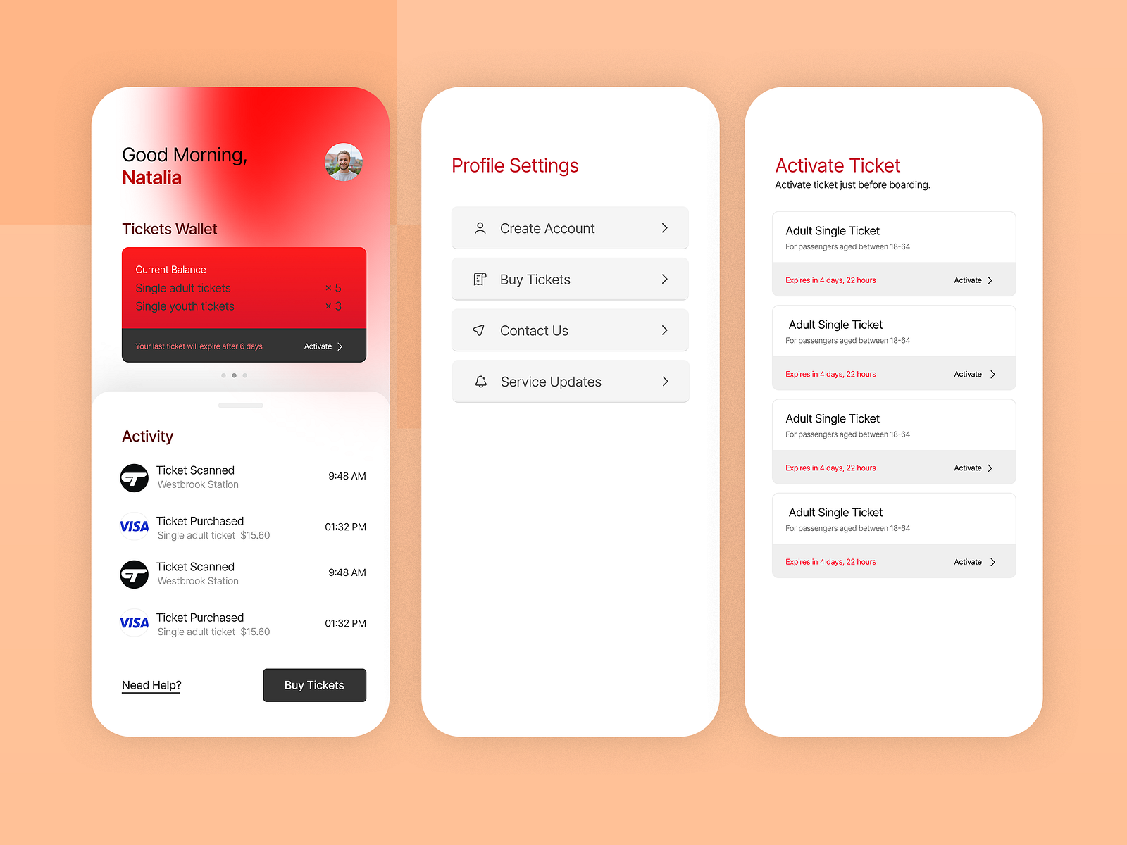Calgary Transit Ticketing App Redesign by Nishan Gaudel on Dribbble