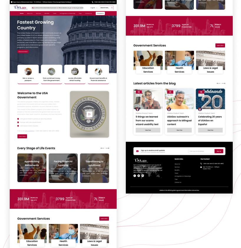 Government Website Redesign by Nisha on Dribbble
