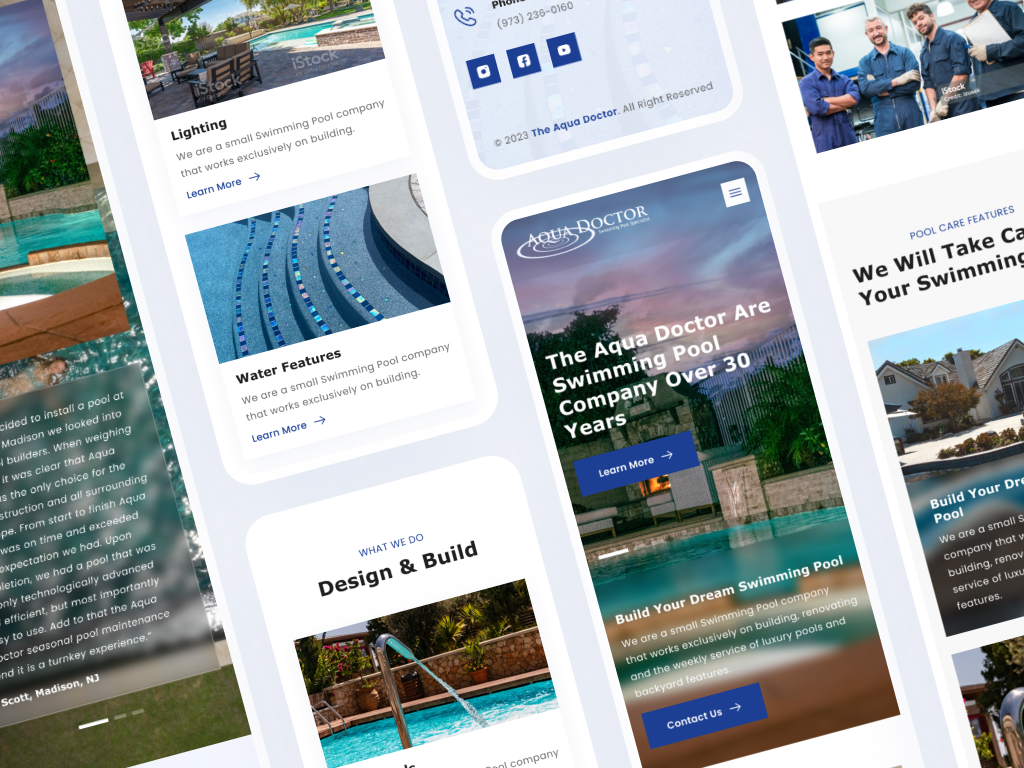 Swimming Pool Landing Page by Fauzan Hanif Akbari on Dribbble
