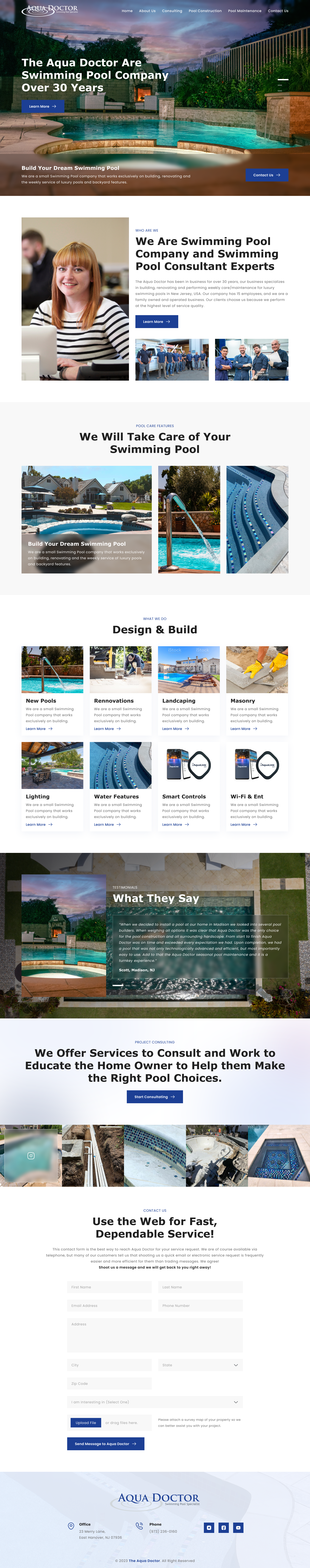 Swimming Pool Landing Page by Fauzan Hanif Akbari on Dribbble