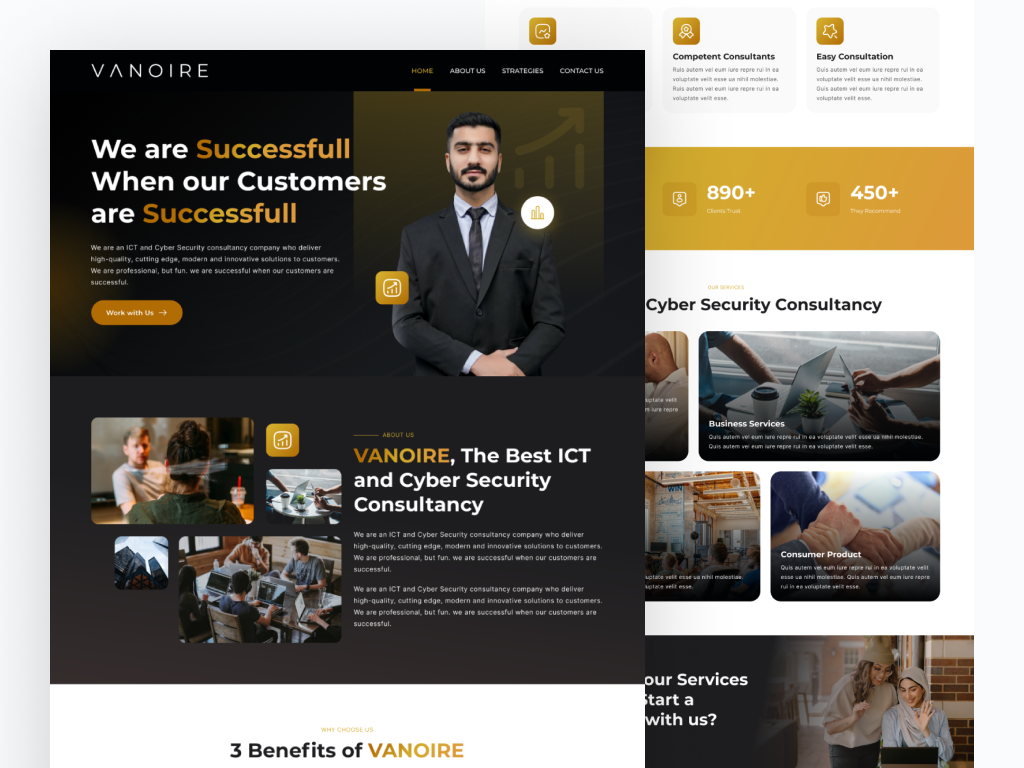 Cosultancy - Landing Page by Fauzan Hanif Akbari on Dribbble