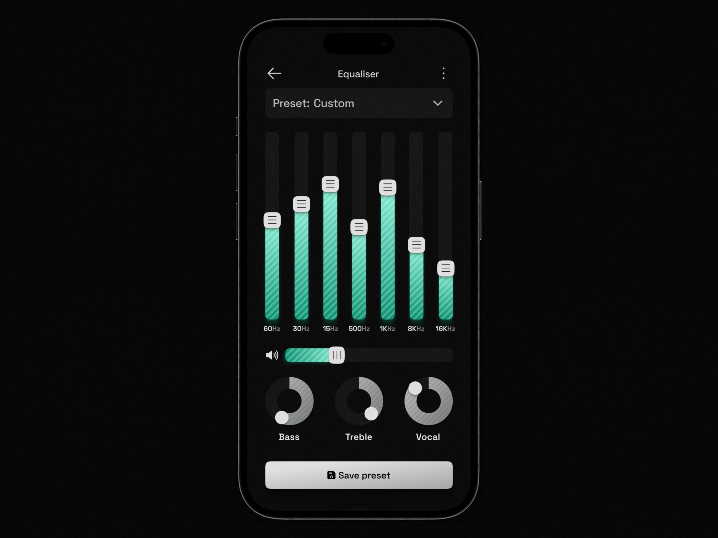 Daily UI #75 - Equaliser app screen by Veronica K on Dribbble