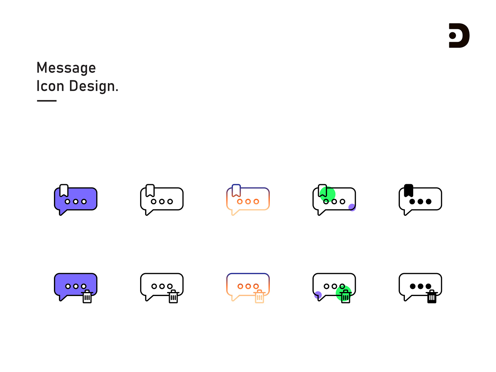 Message Icon Set by Dilone Creations on Dribbble