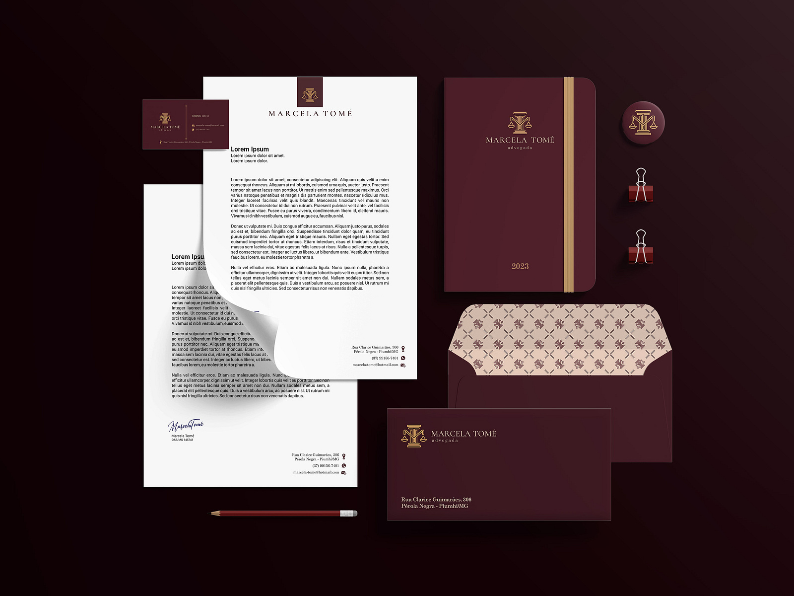 Visual identity for lawyer by Daniel Roberto on Dribbble