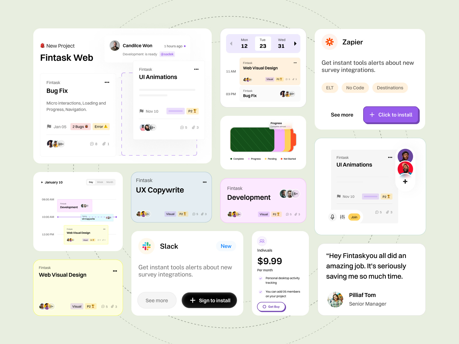 Team Dashboard UI Components by Kemil Ramani on Dribbble
