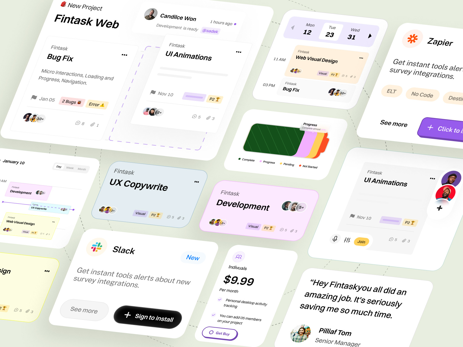 Team Dashboard UI Components by Kemil Ramani on Dribbble