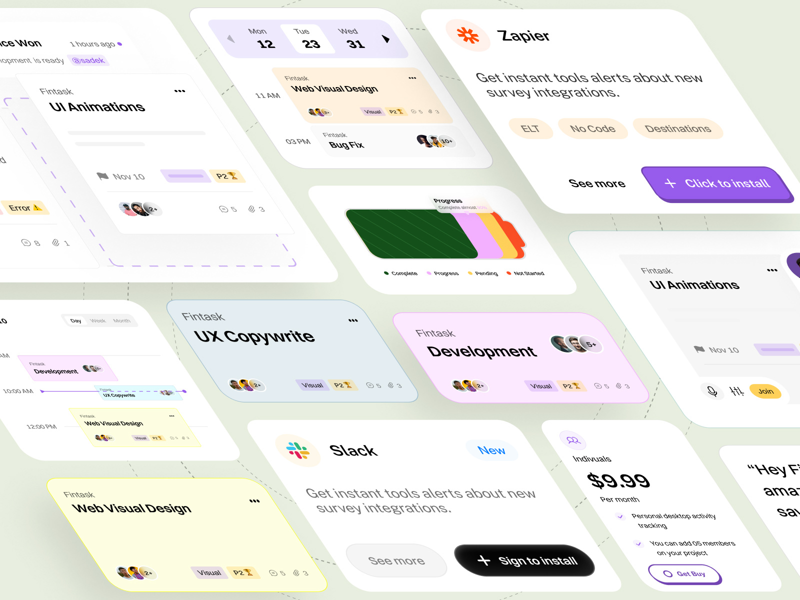 Team Dashboard UI Components by Kemil Ramani on Dribbble