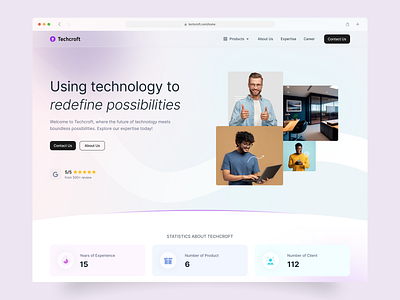 Technology Company Website by Bony Amin on Dribbble