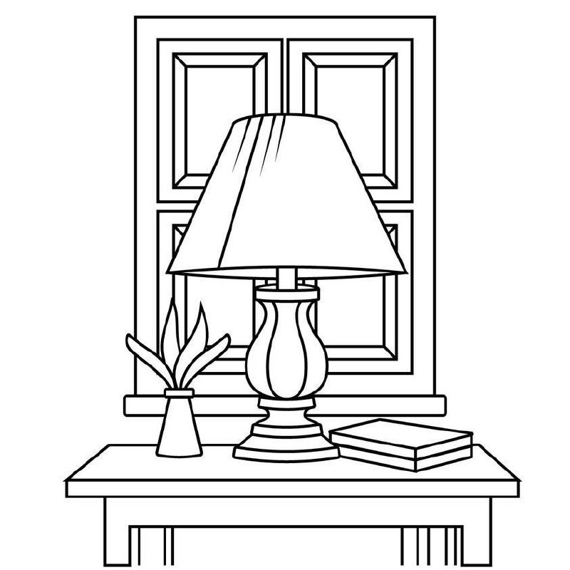 Table Lamp Coloring Page by Asadul Islam on Dribbble