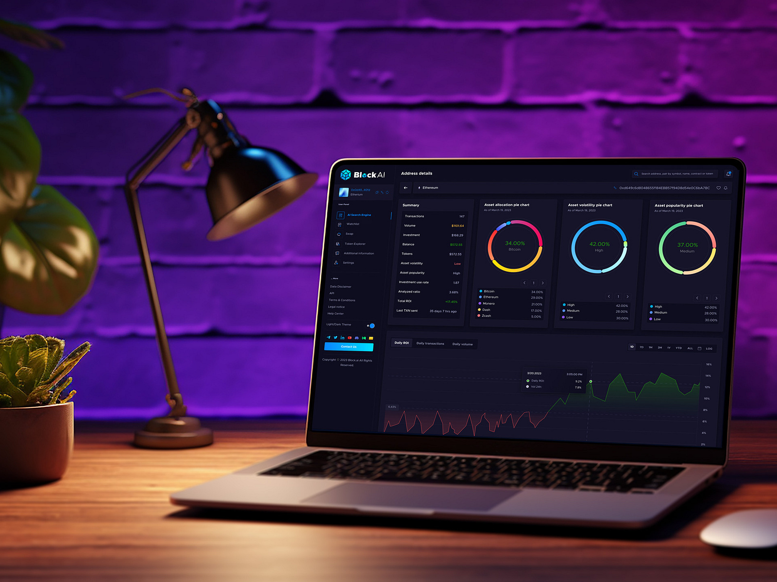 Admin Dashboard for Crypto Trading BlockAI Web App by Extej UI UX Design Agency on Dribbble
