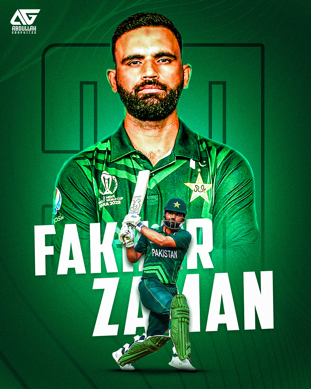 Fakhar Zaman poster / fakhar zaman wallpaper by Abdullah on Dribbble