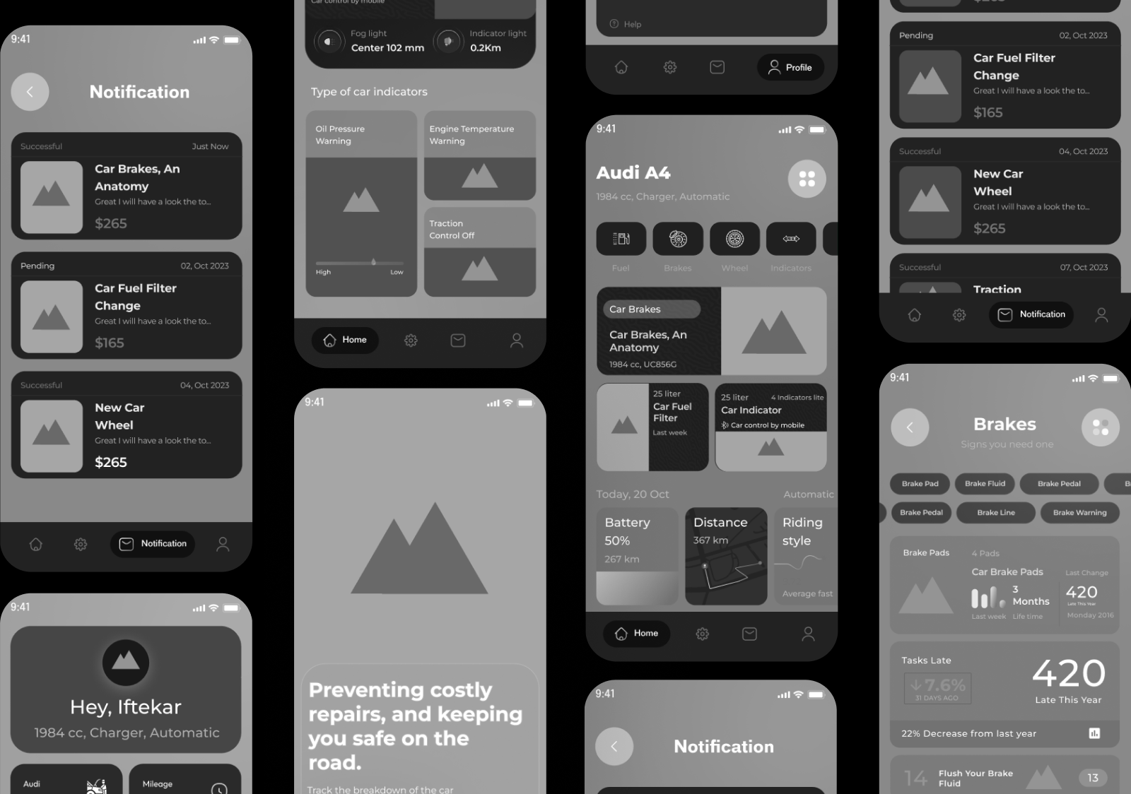 Car maintenance mobile app UI design by Munmun Akter I UI/UX Designer ...