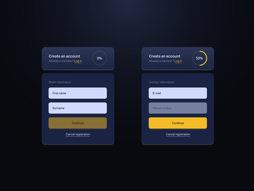 Browse thousands of Register UI images for design inspiration | Dribbble