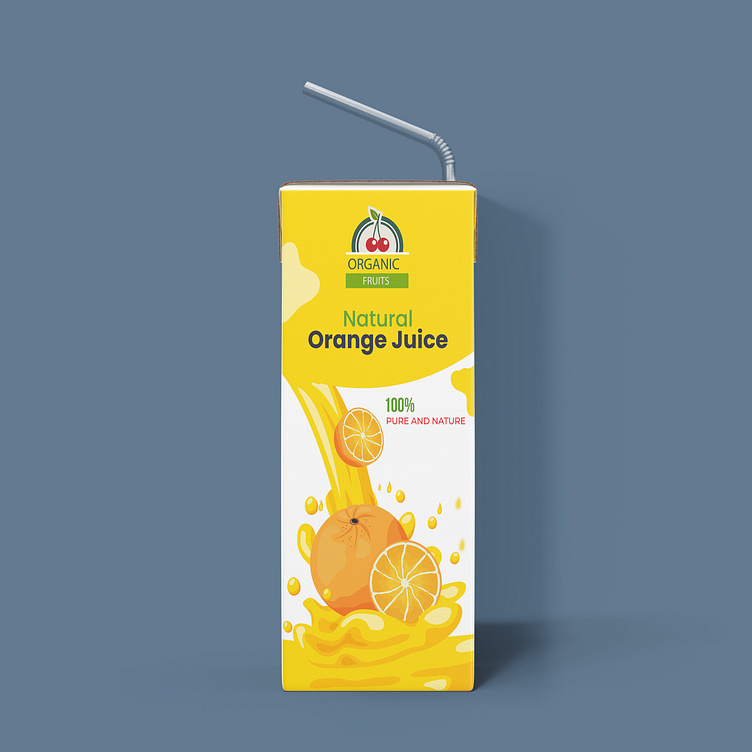 Orange Juice Box Packaging Design by Zahangir Hossain on Dribbble