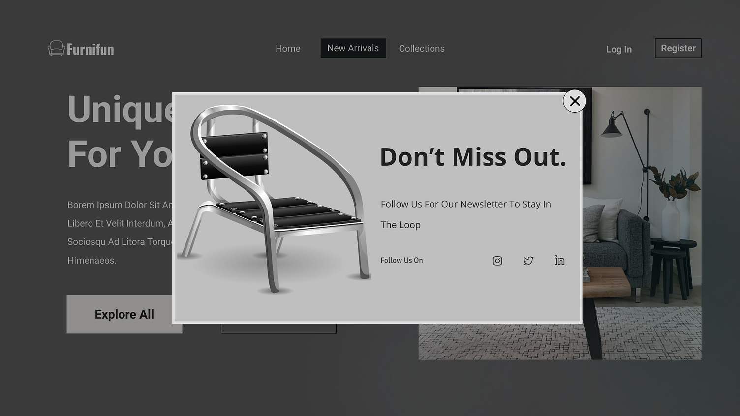 Pop-up Page by Shohel Chowdhury on Dribbble
