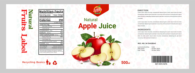 Fruit Juice Label Packaging Design by Zahangir Hossain on Dribbble