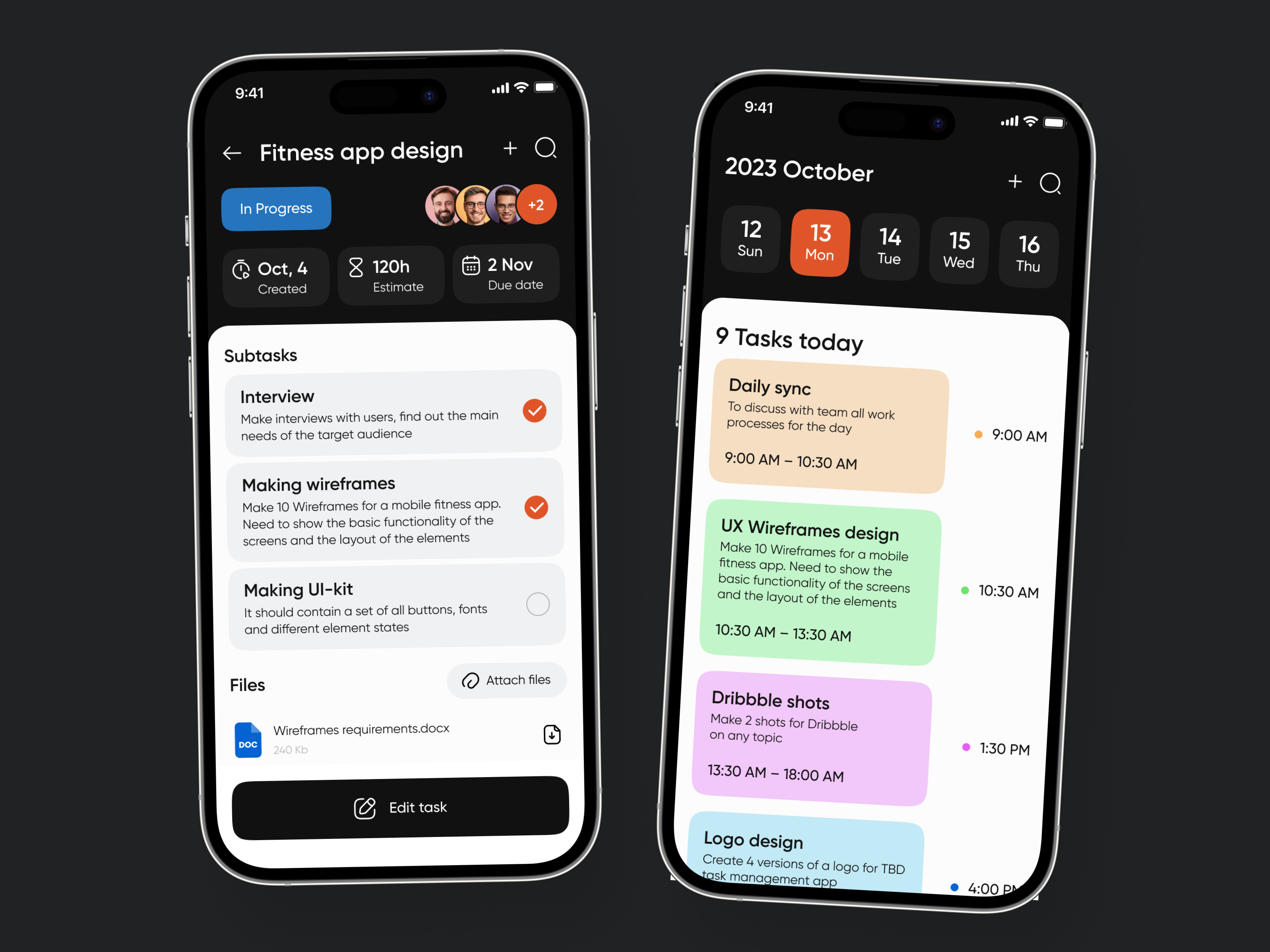 Task Management Mobile App Design UI by Ronas IT | UI/UX Team on Dribbble