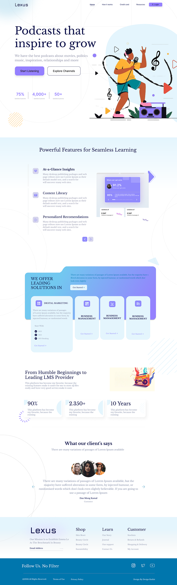 UI/UX landing page by Humaira Nomrota on Dribbble