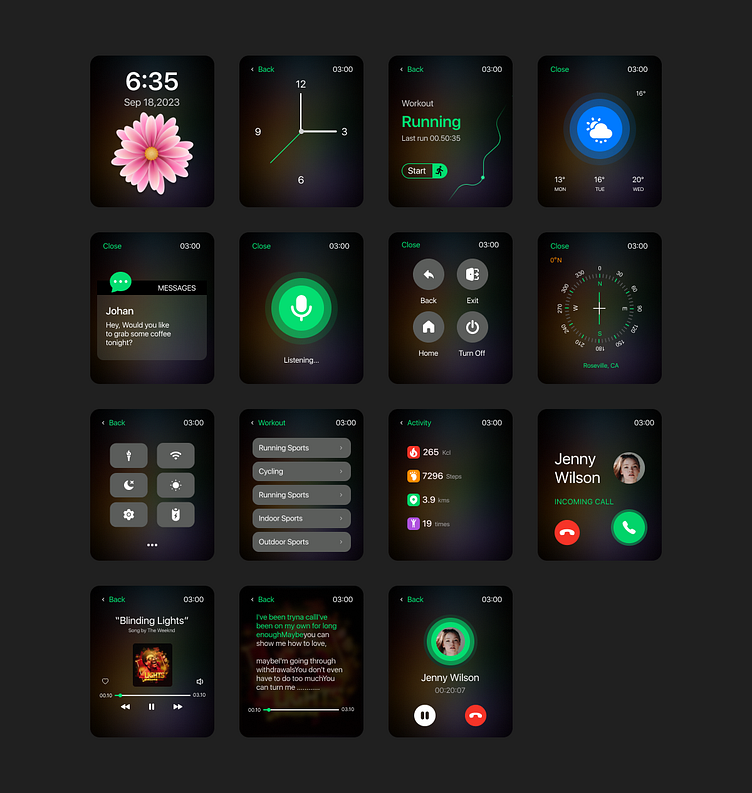 Apple Watch UI Design by Imtiaz Shamrat on Dribbble
