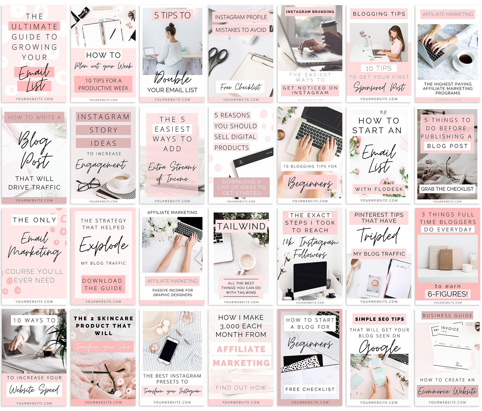 Pink Templates For Canva by AndrySerawasa.std on Dribbble