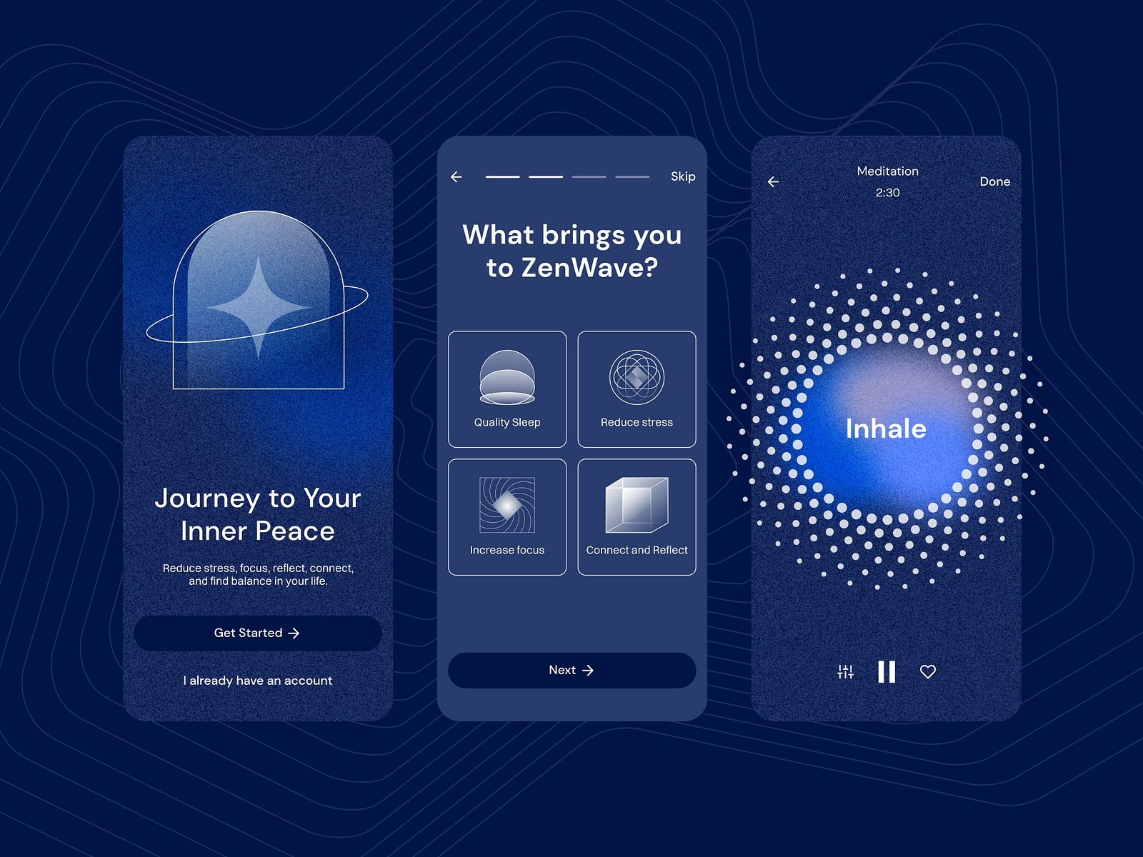 Mindfulness App by Fernanda Ramirez on Dribbble