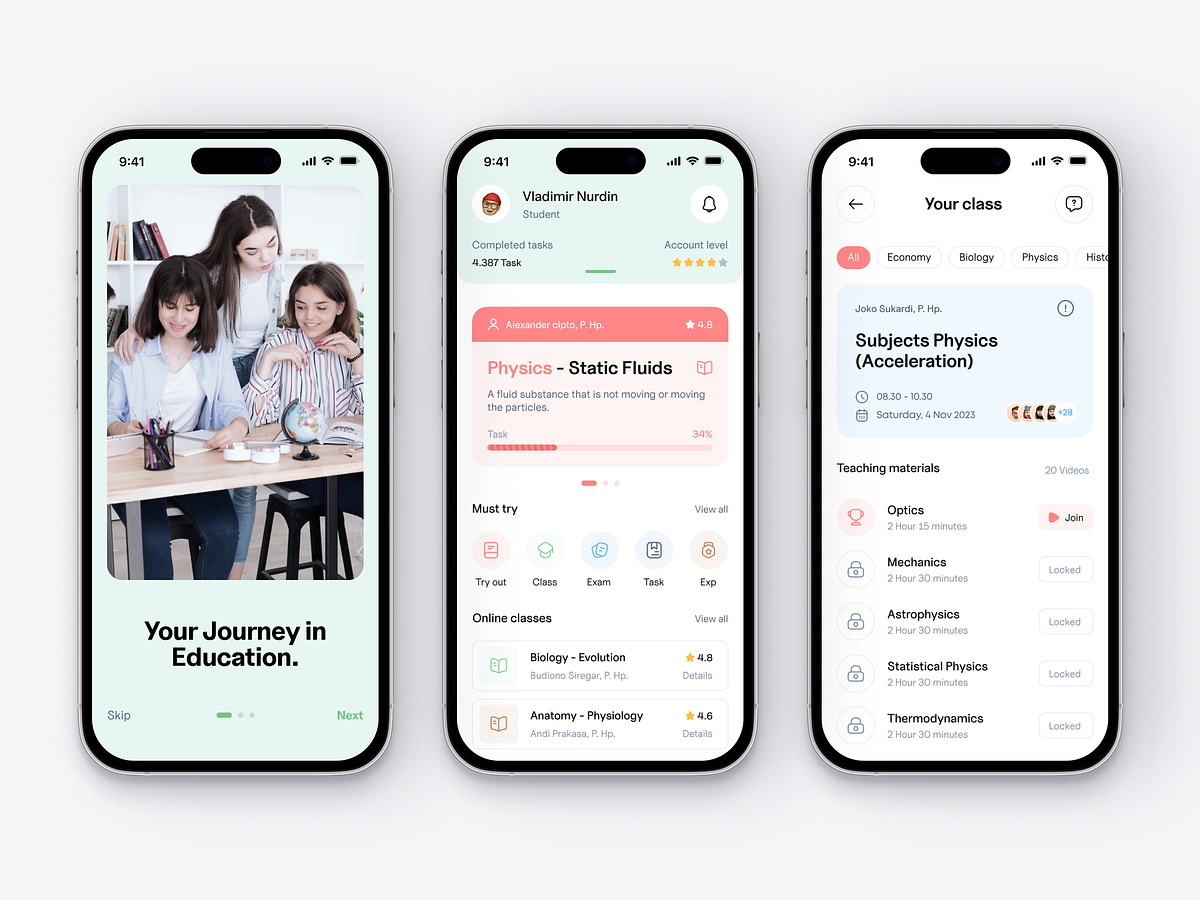 Education - Mobile App by Ghiyan💎 for Norch Studio on Dribbble