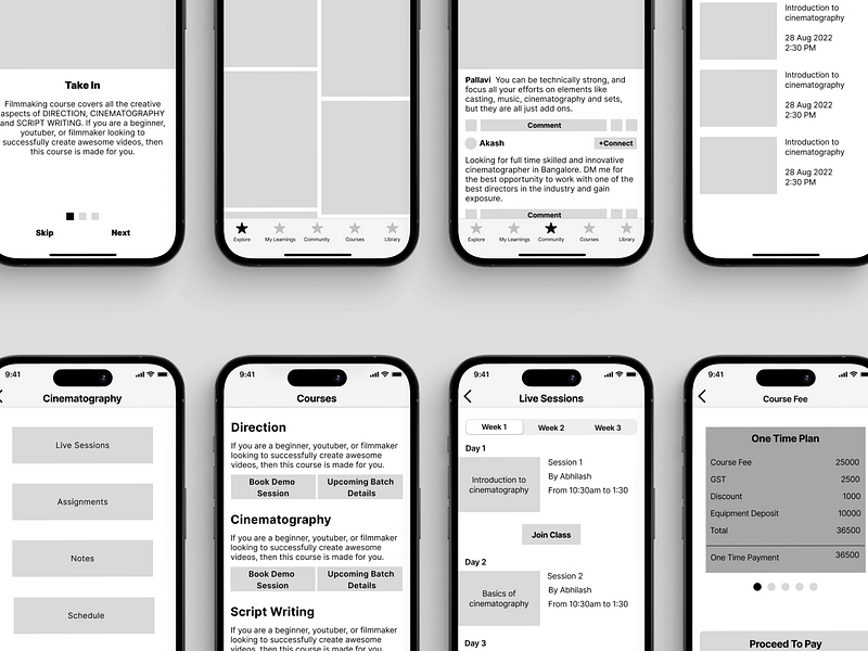 Mobile App Wireframe designs, themes, templates and downloadable ...