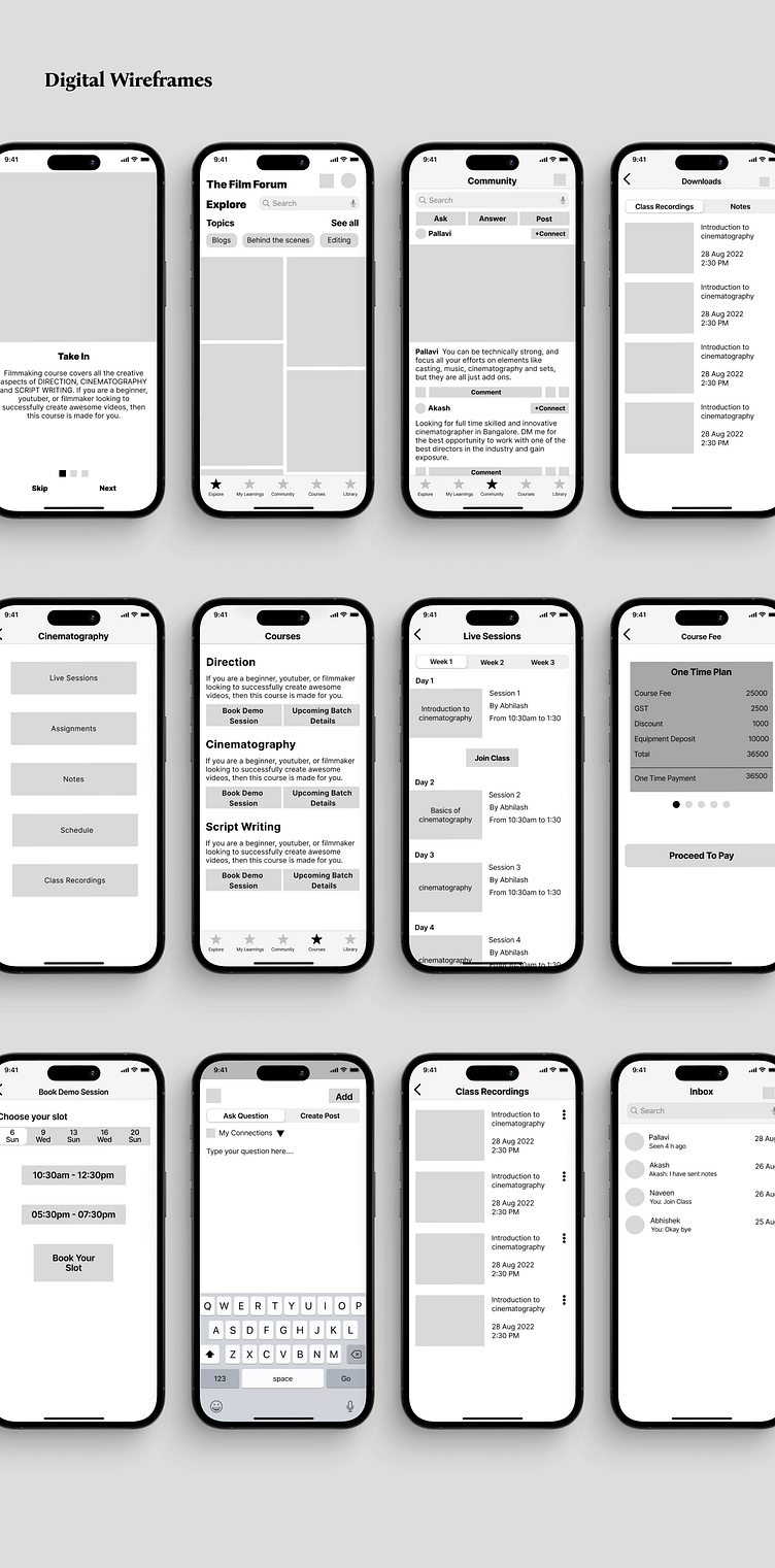 Digital Wireframes by pallavi nandish on Dribbble