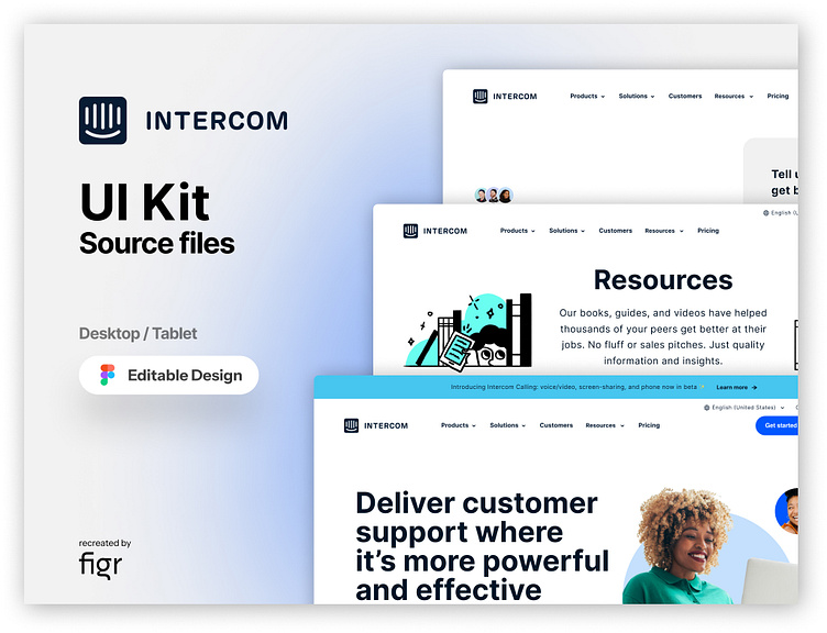 Intercom Web UI (Recreated) by Figr Design on Dribbble