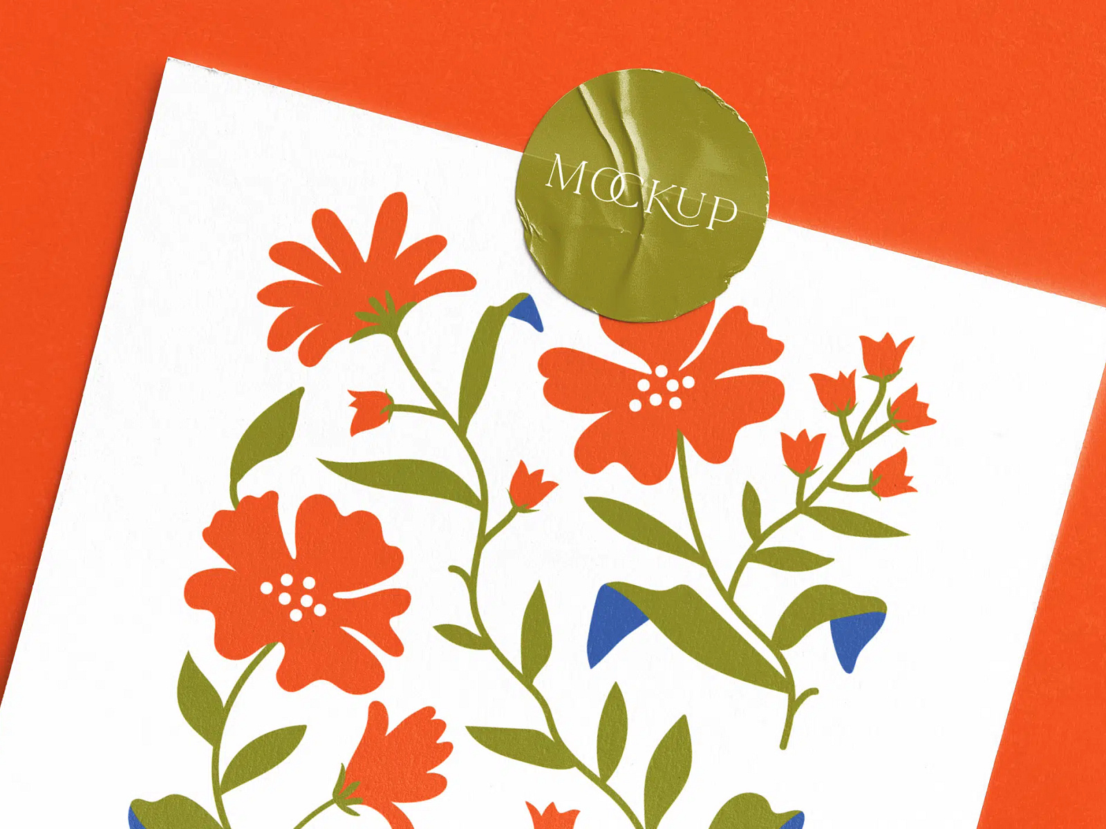 Cards with Round Sticker Mockup by Custom Scene ™ on Dribbble