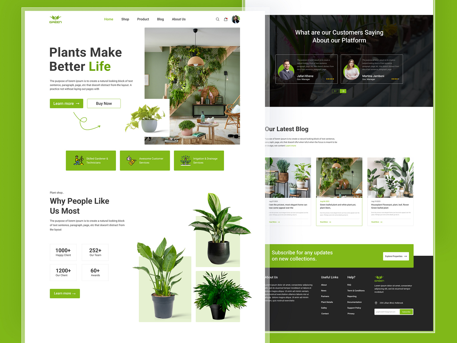 Tree Plant Nursery Landing Page Design by Zahangir Hossain on Dribbble