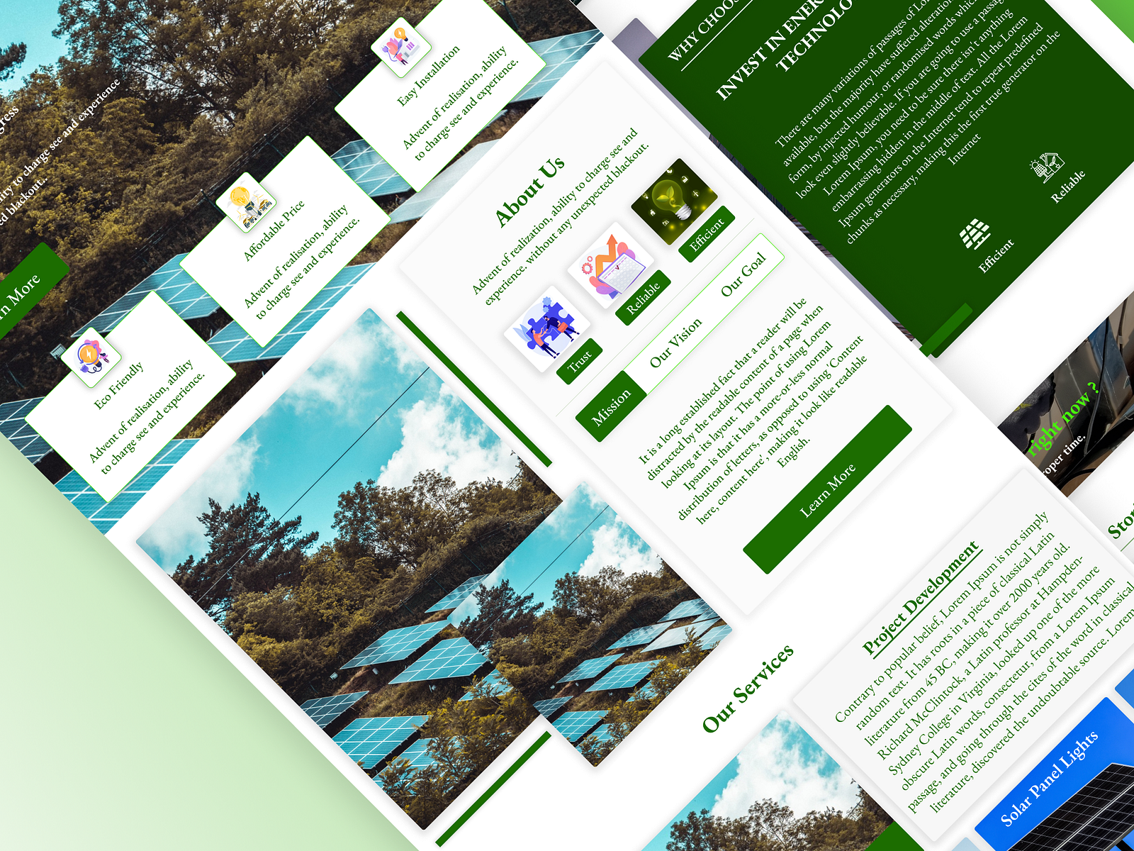 Solar Panel Landing Page by Pat Prime on Dribbble