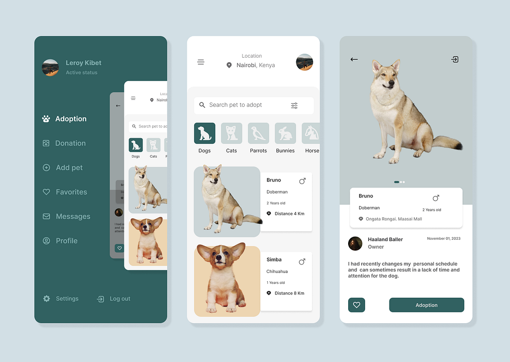 Pets Mobile App Ui by Artiction on Dribbble