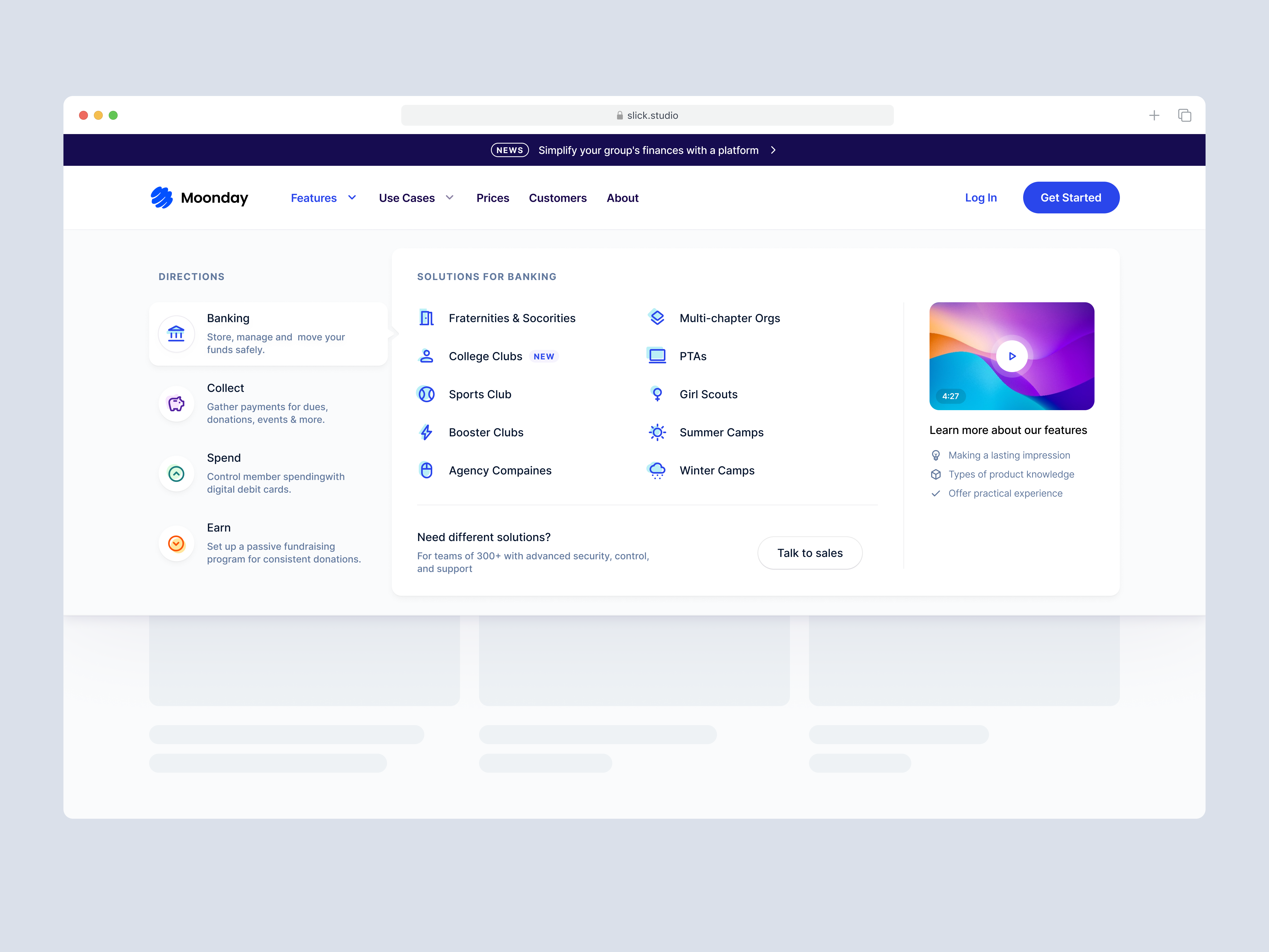 Mega menu by Slick on Dribbble