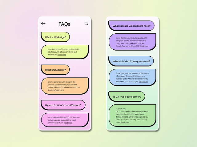 Browse thousands of Faq UI images for design inspiration | Dribbble