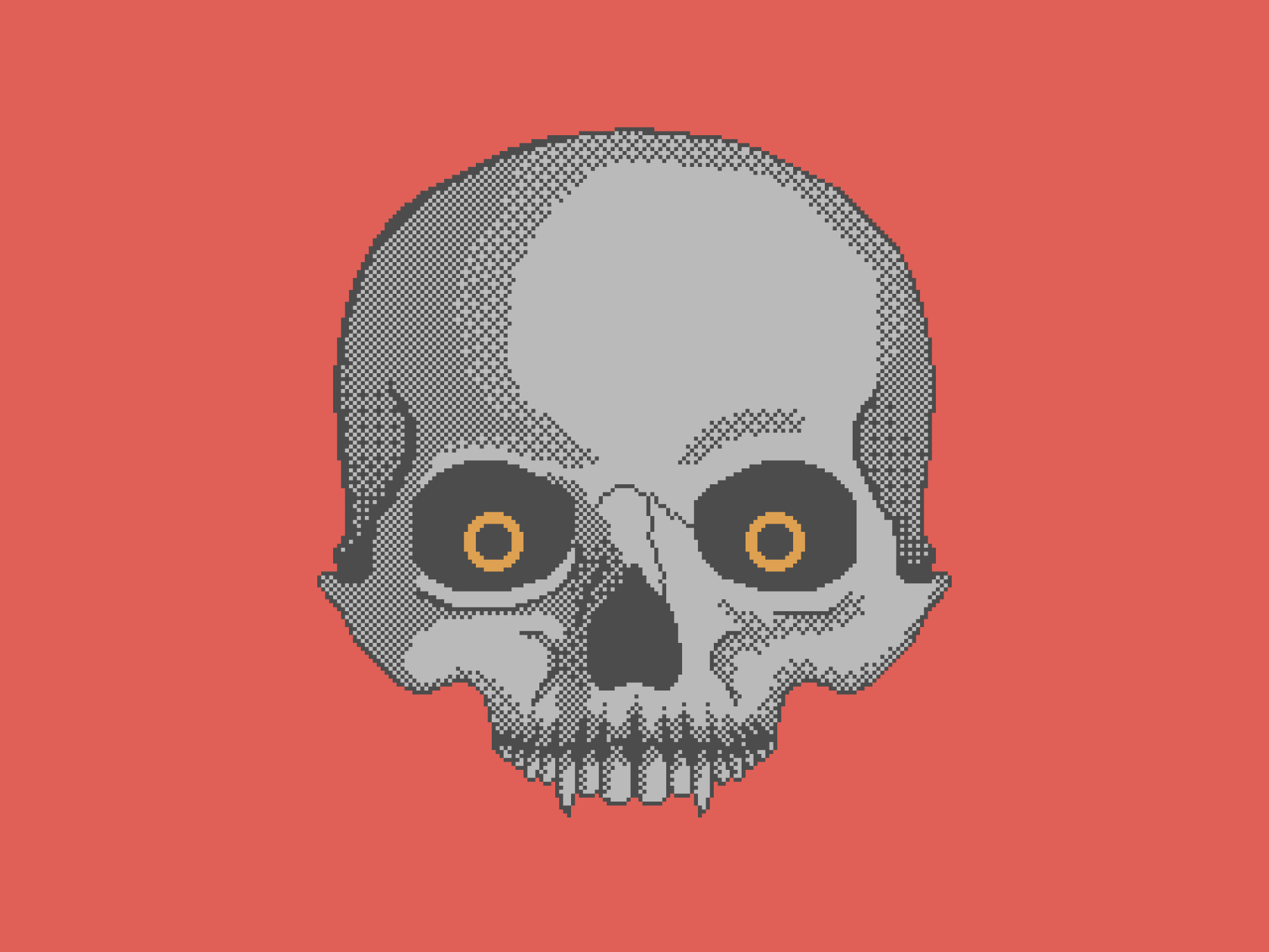 Pixel Skull Design
