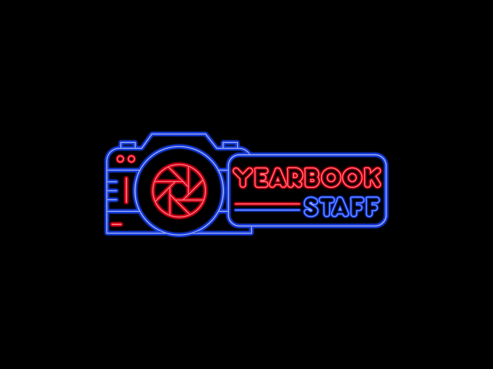 Yearbook Staff neon lighting with camera logo design. by Designer ...