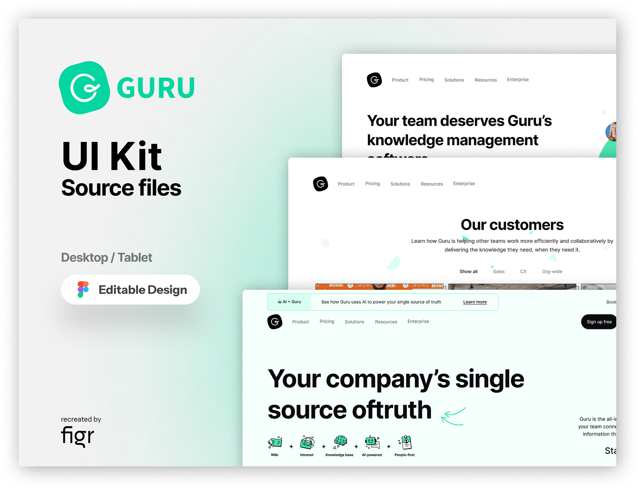 Getguru Web UI (Recreated) by Figr Design on Dribbble