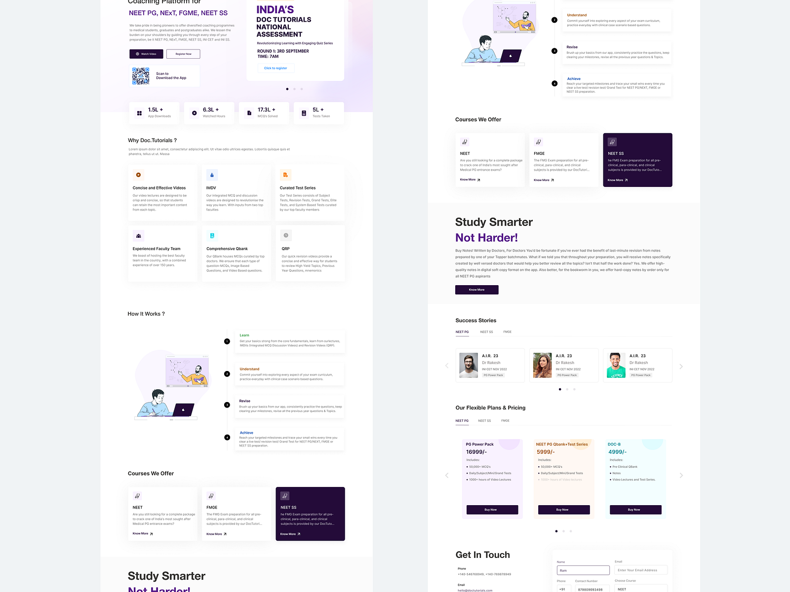 Doc tutorials Landing Page Redesign by Thammannagari Chayapathi on Dribbble