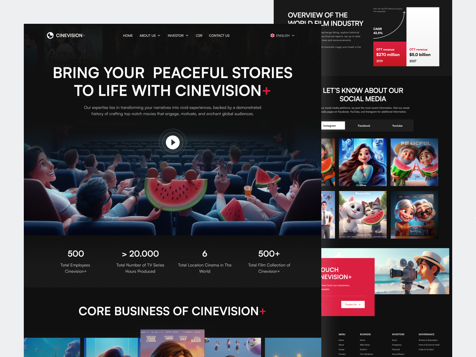 Movie Website designs, themes, templates and downloadable graphic ...