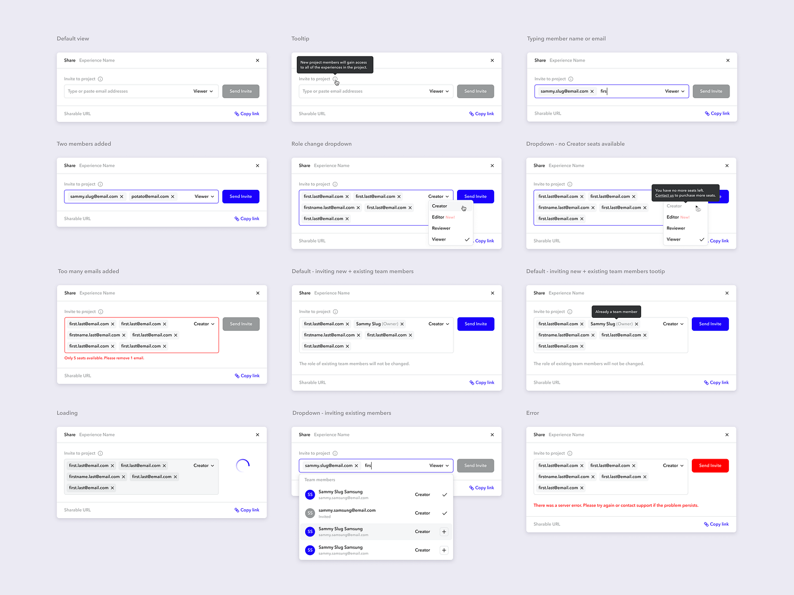 Sharing functionality by Devani Janssen on Dribbble