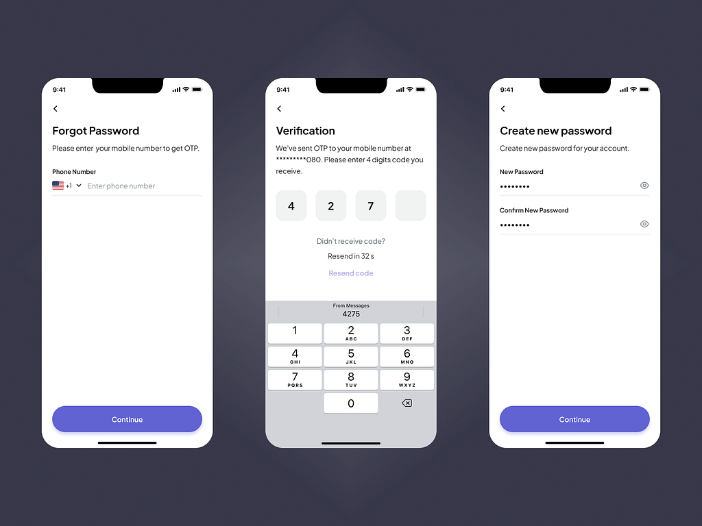 Mobile Ui Ux Forgot Password Flow By Tedi Kurniadi On Dribbble