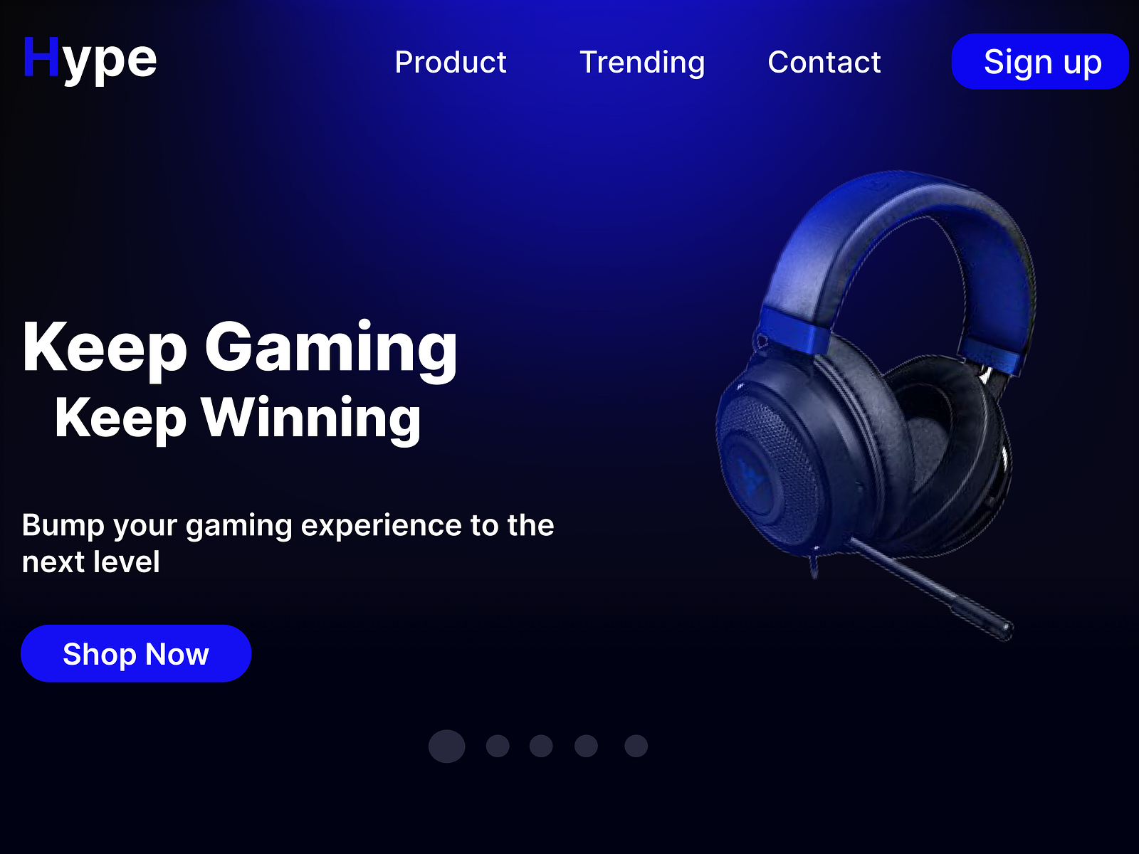 Hype - Heaphones Website Landing page by Lakshya on Dribbble