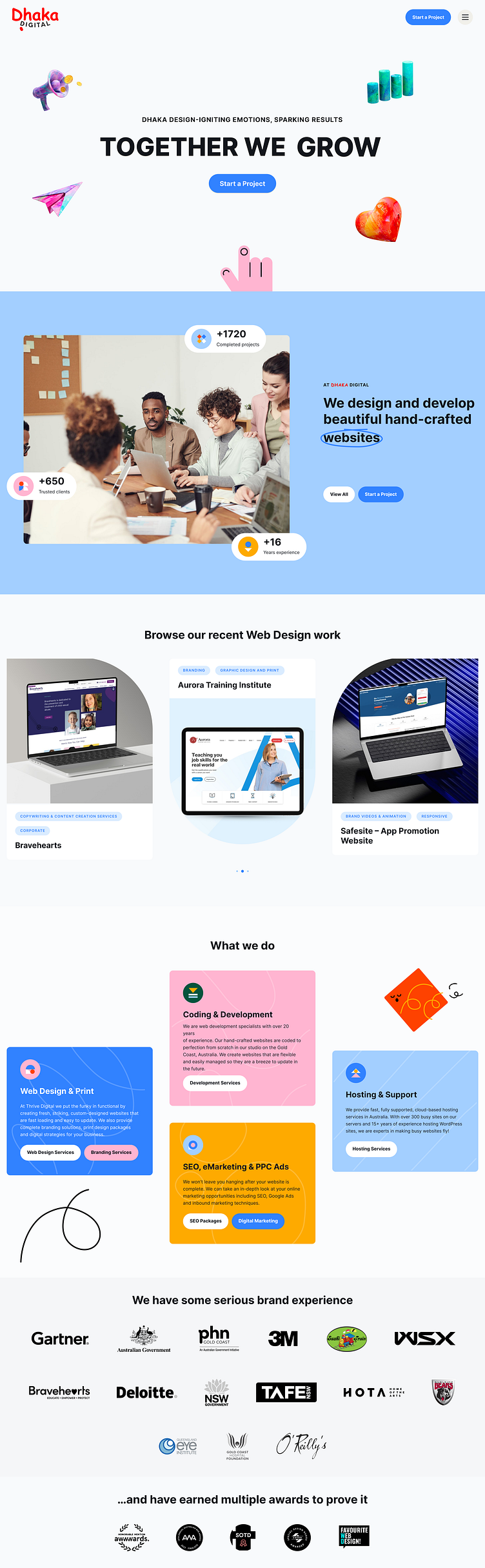 Interactive landing page design for Digital Marketing Agency by Nidal K ...